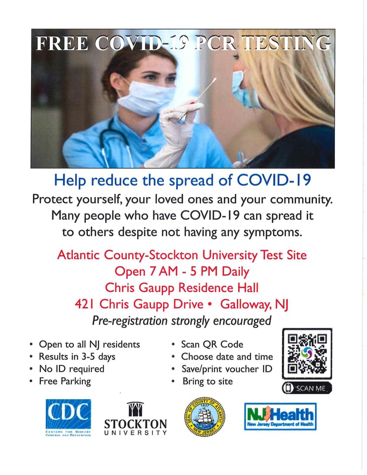 Free Covid-19 PCR Testing in Galloway – City of Port Republic