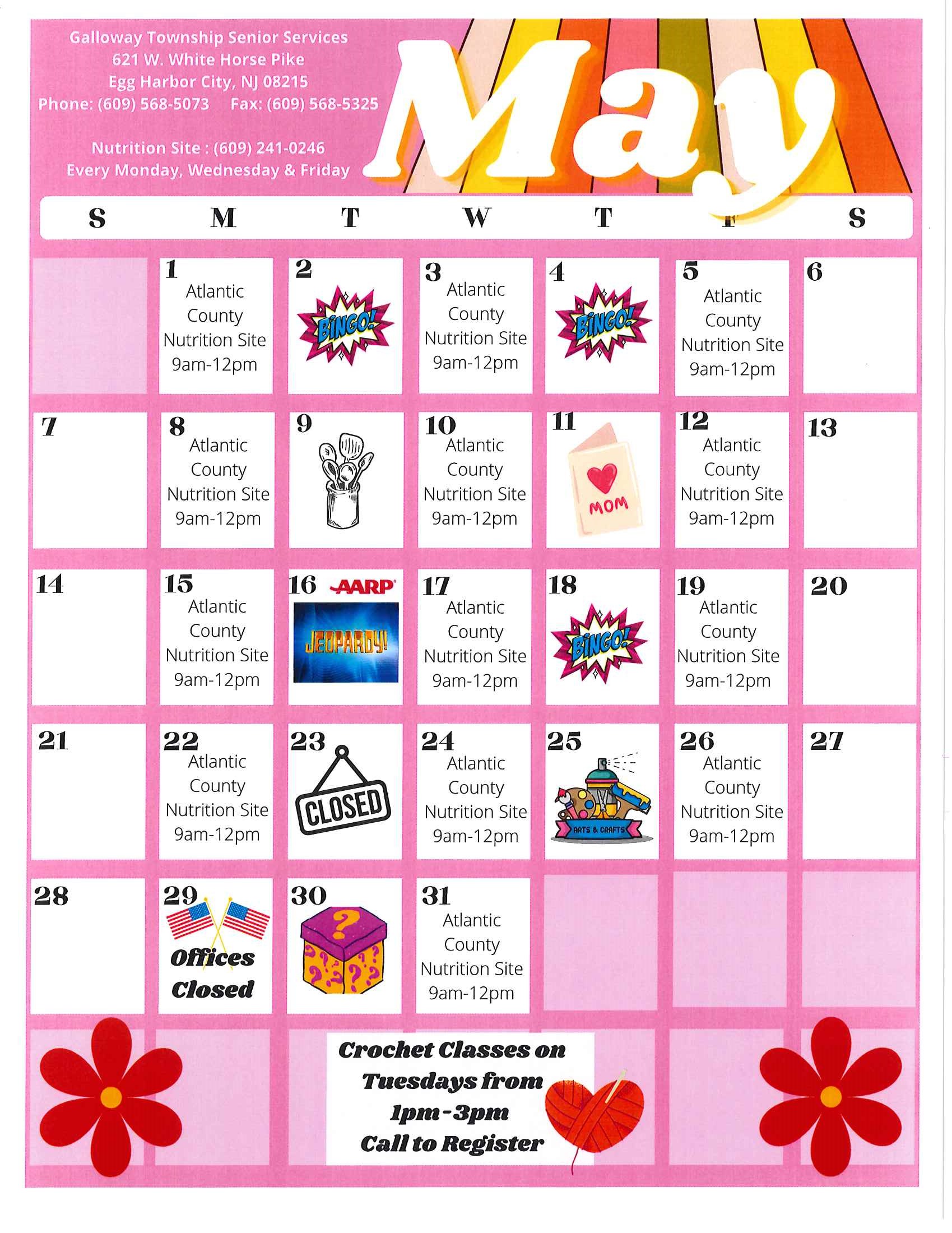 Galloway Township Senior Services Calendar – May 2023 – City of Port ...